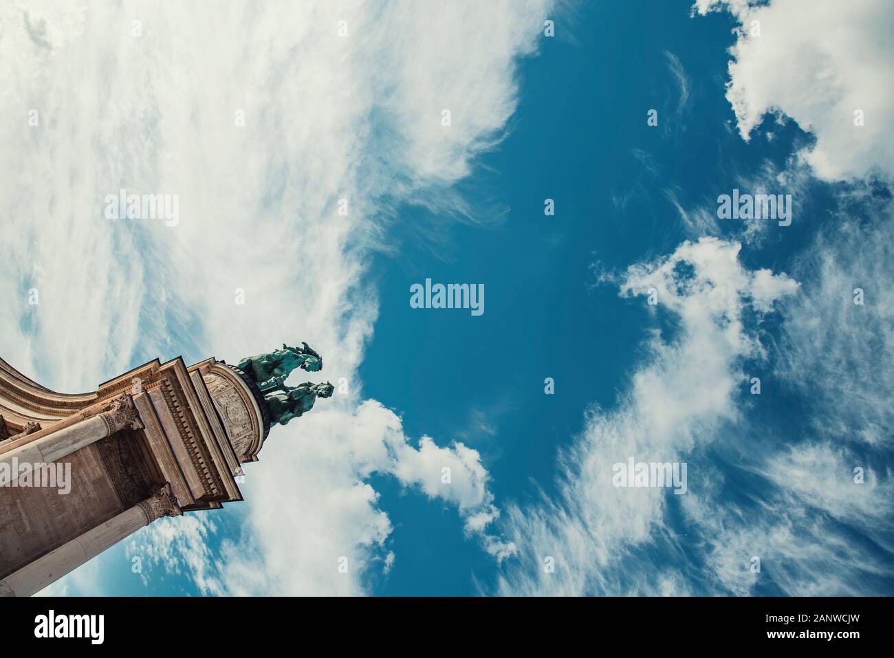 Symbolic sculpture of the Peace on the Hero Square Millennium Memorial ...