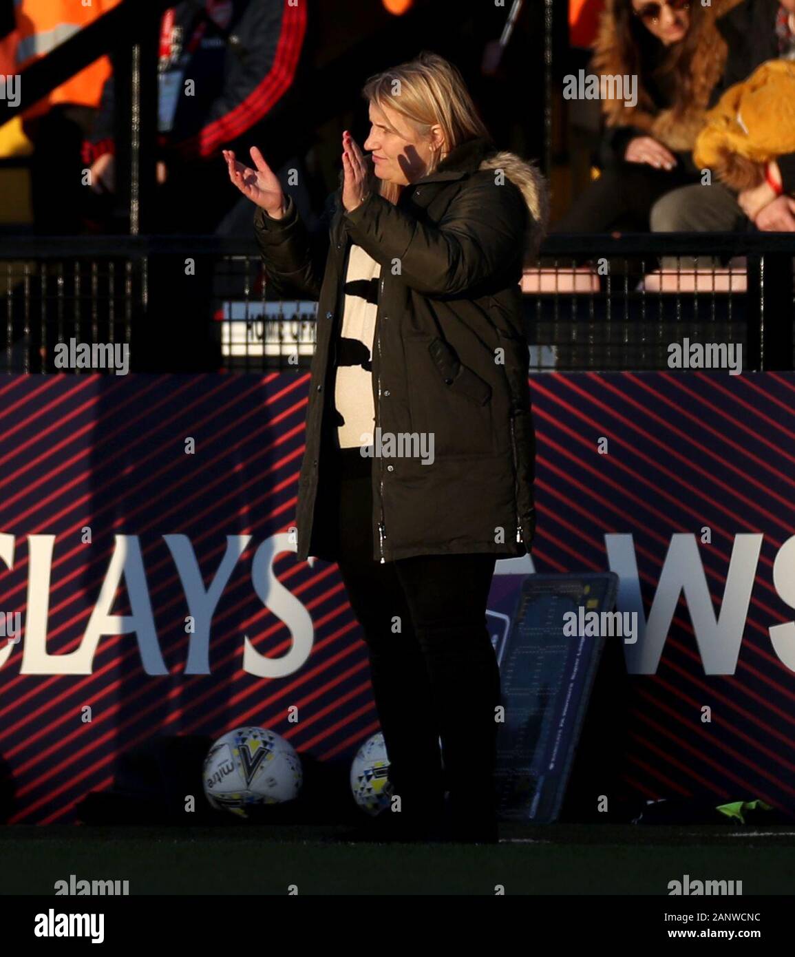 Chelsea manager, Emma Hayes during the Women's Super League match at ...