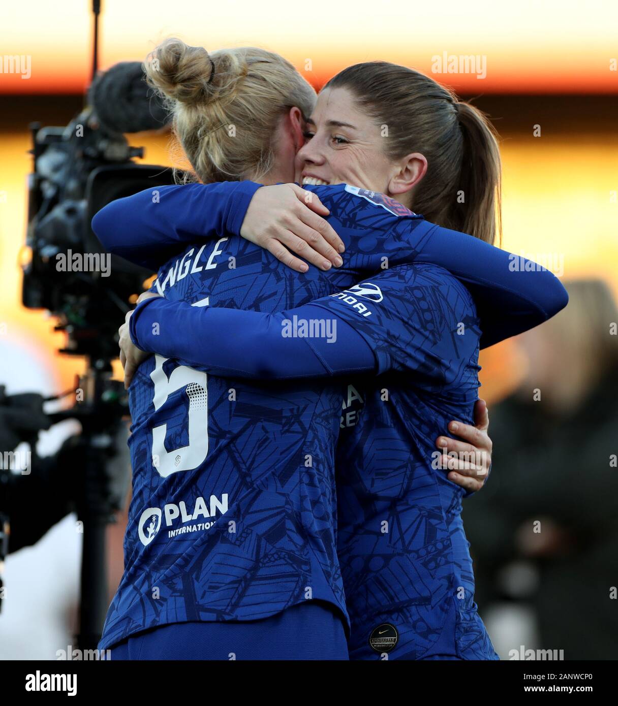 Chelsea’s Sophie Ingle and Maren Mjelde (left)celebrate after their ...