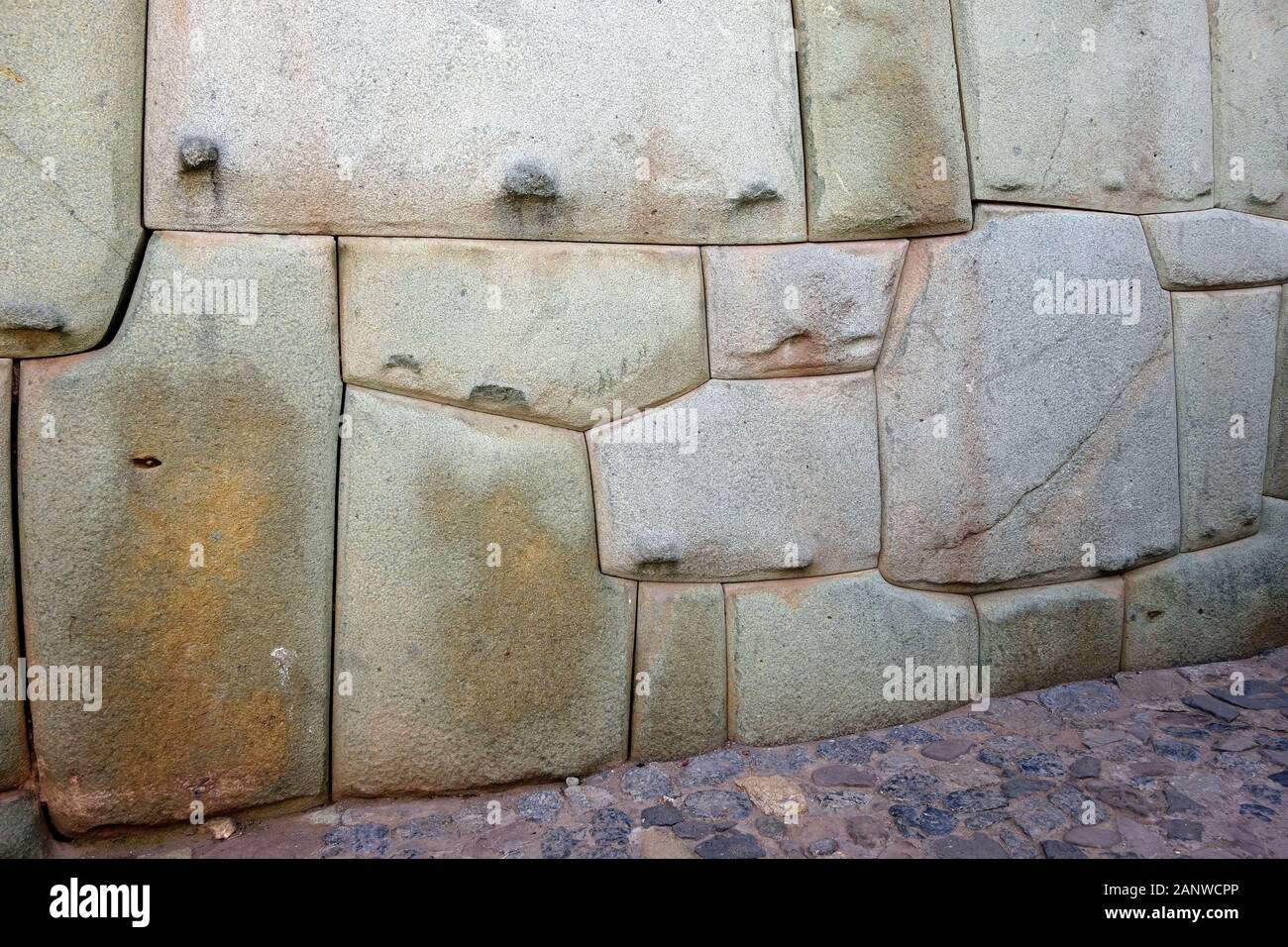 Inca stone wall, downtown, Cuzco, Cusco, Peru, South America, UNESCO ...