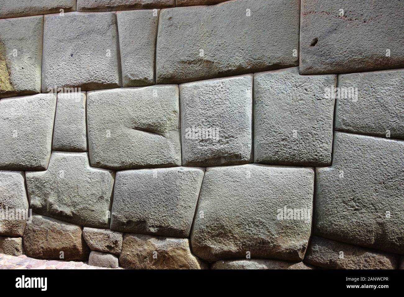 Inca stone wall, downtown, Cuzco, Cusco, Peru, South America, UNESCO ...