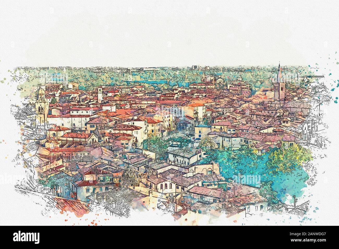 Verona Sketch High Resolution Stock Photography and Images - Alamy