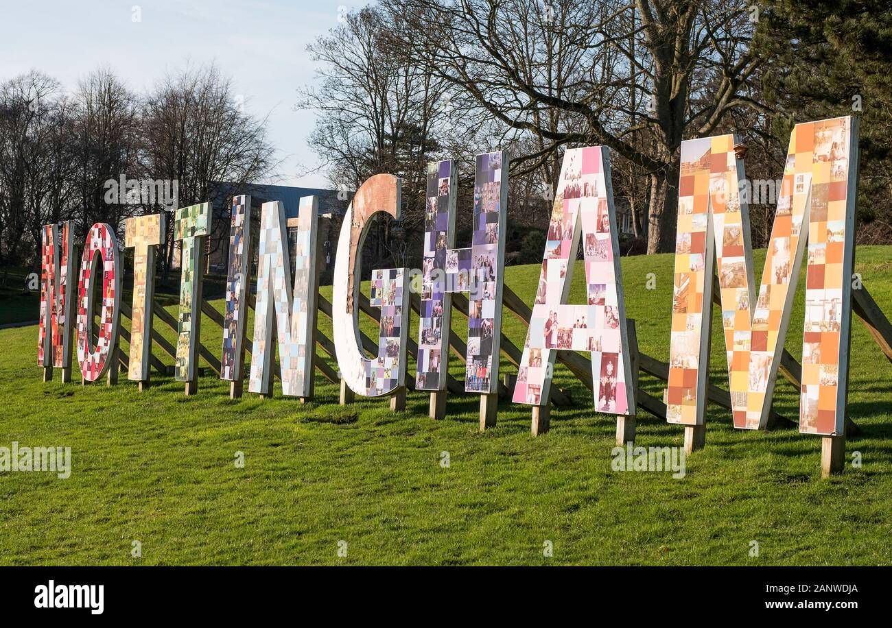Welcome sign at The University of Nottingham Stock Photo - Alamy