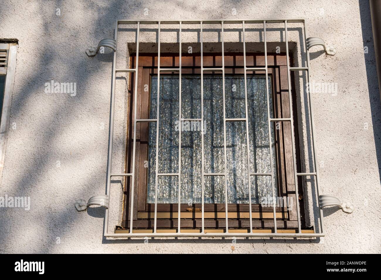 barred window at a house Stock Photo - Alamy
