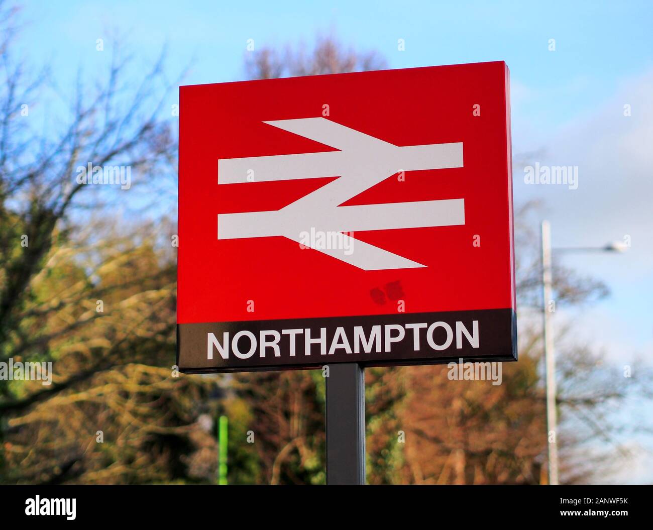 Northampton Railway Station Sign Featuring Double Arrow Logo ...