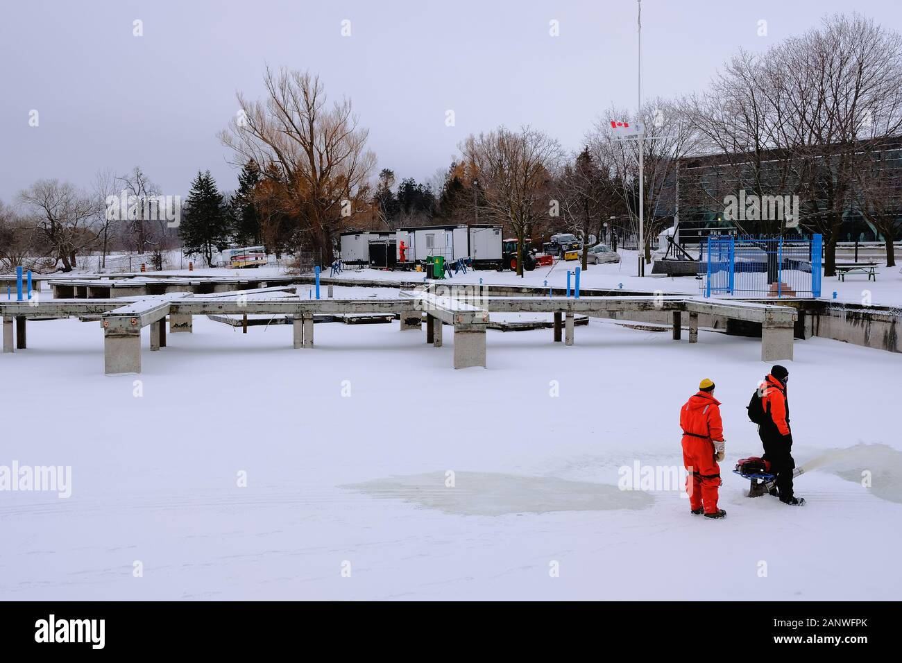 Worlds largest naturally frozen ice skating rink hi-res stock ...