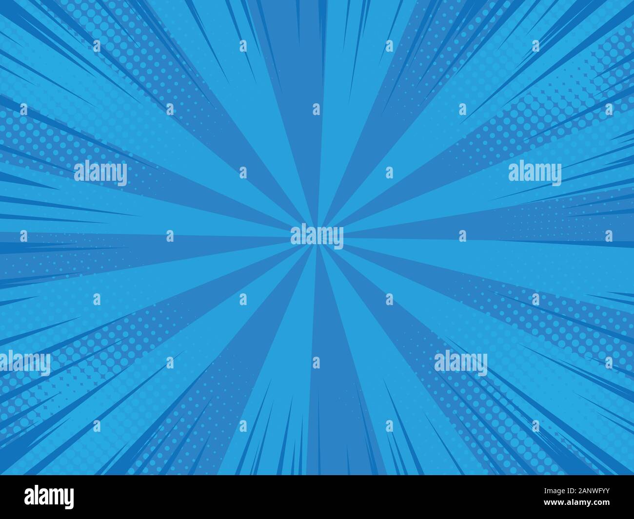 Comic pop art background speed lines halftone dots. Cartoon Vector ...