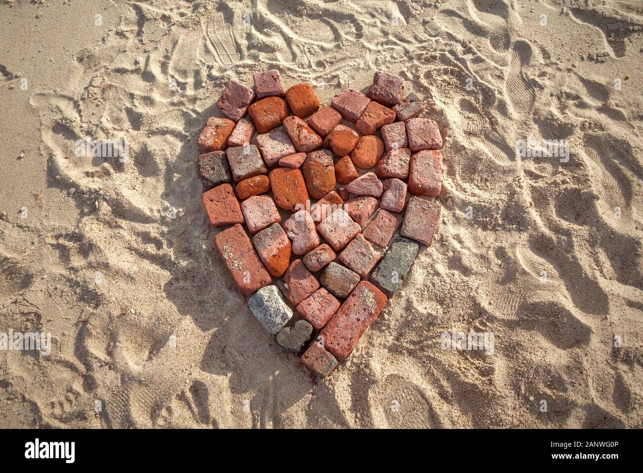Heart on bricks hi-res stock photography and images - Alamy