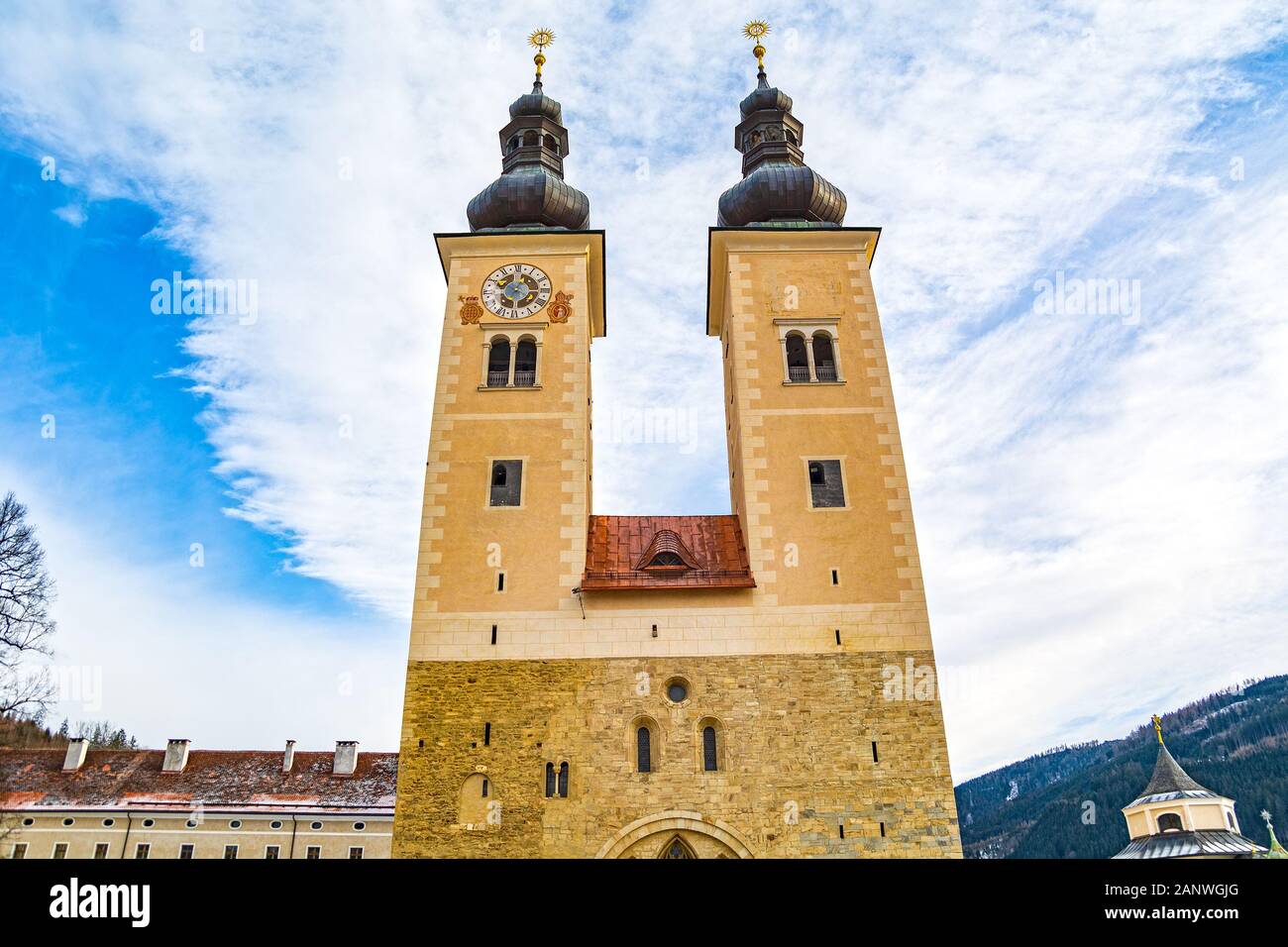 Gurk cathedral romanesque and baroque style, landmark in Carinthia ...