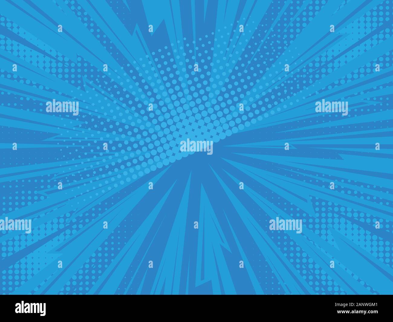 Pop art comic background lightning blast halftone dots. Cartoon Vector ...