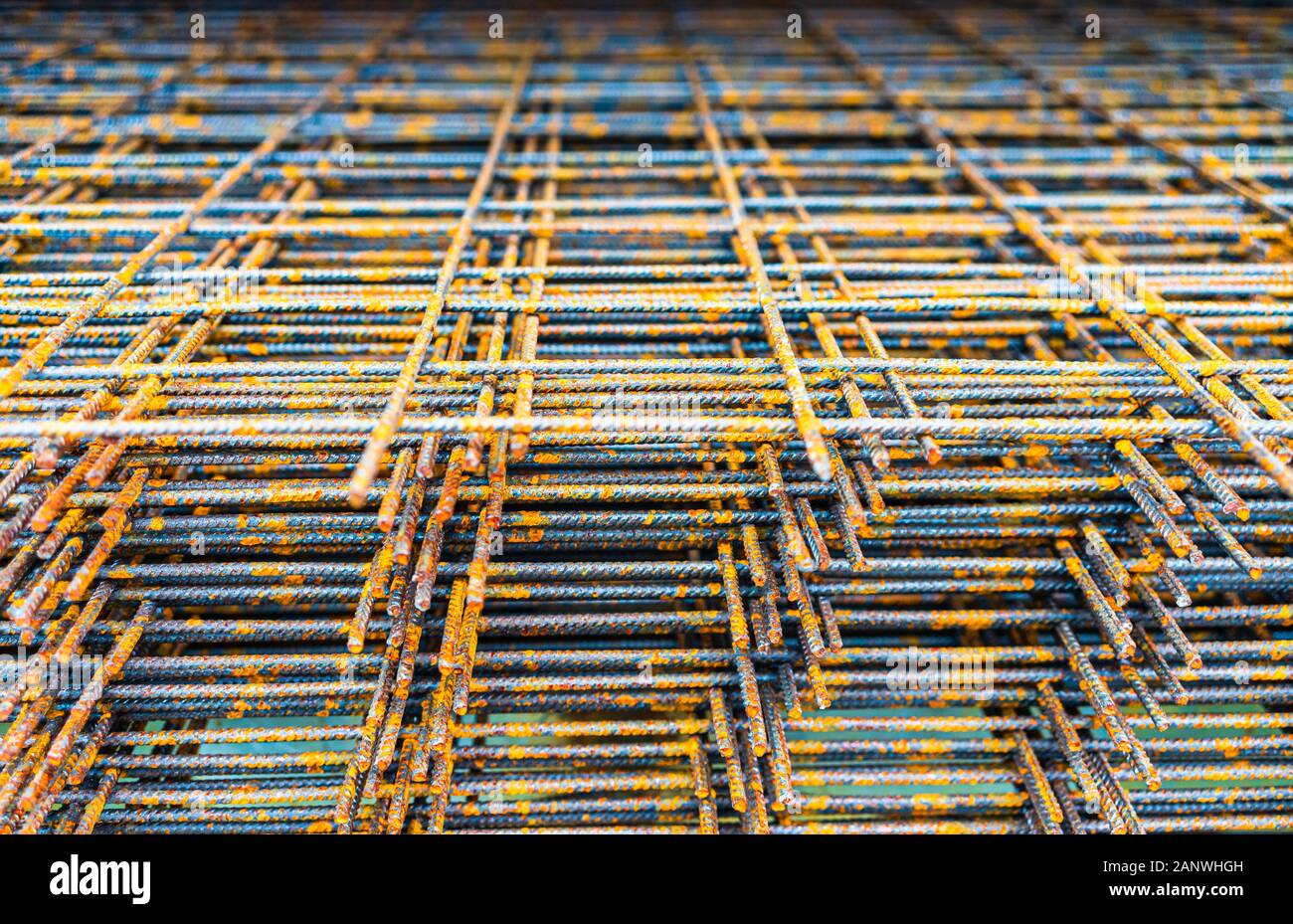 Rusty wire mesh steel for reinforcing concrete Stock Photo - Alamy