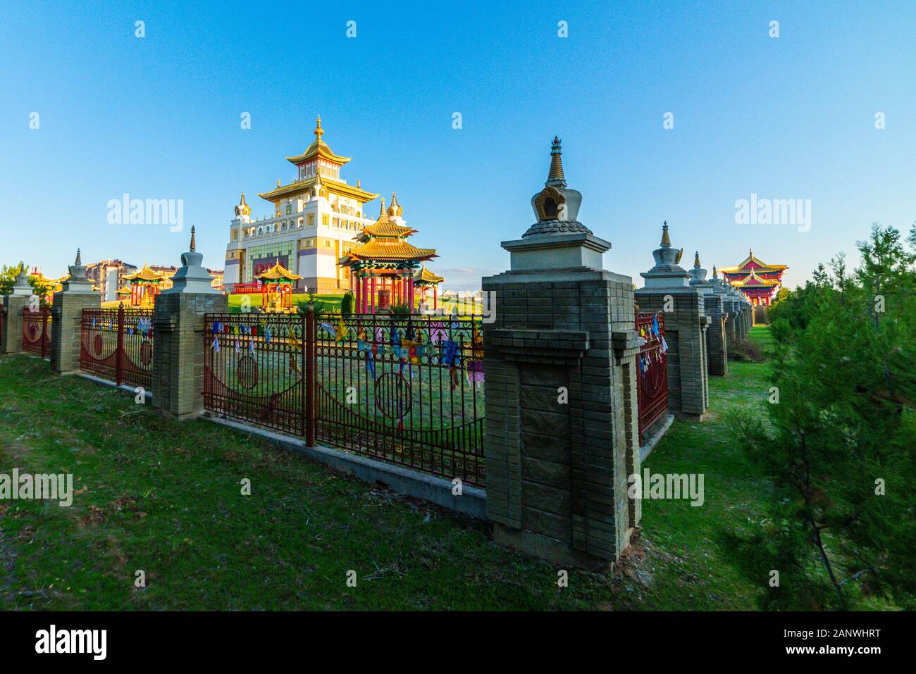 Burkhan Bakshin Altan Sume or Golden Temple, Elista, Kalmukya, Russia ...