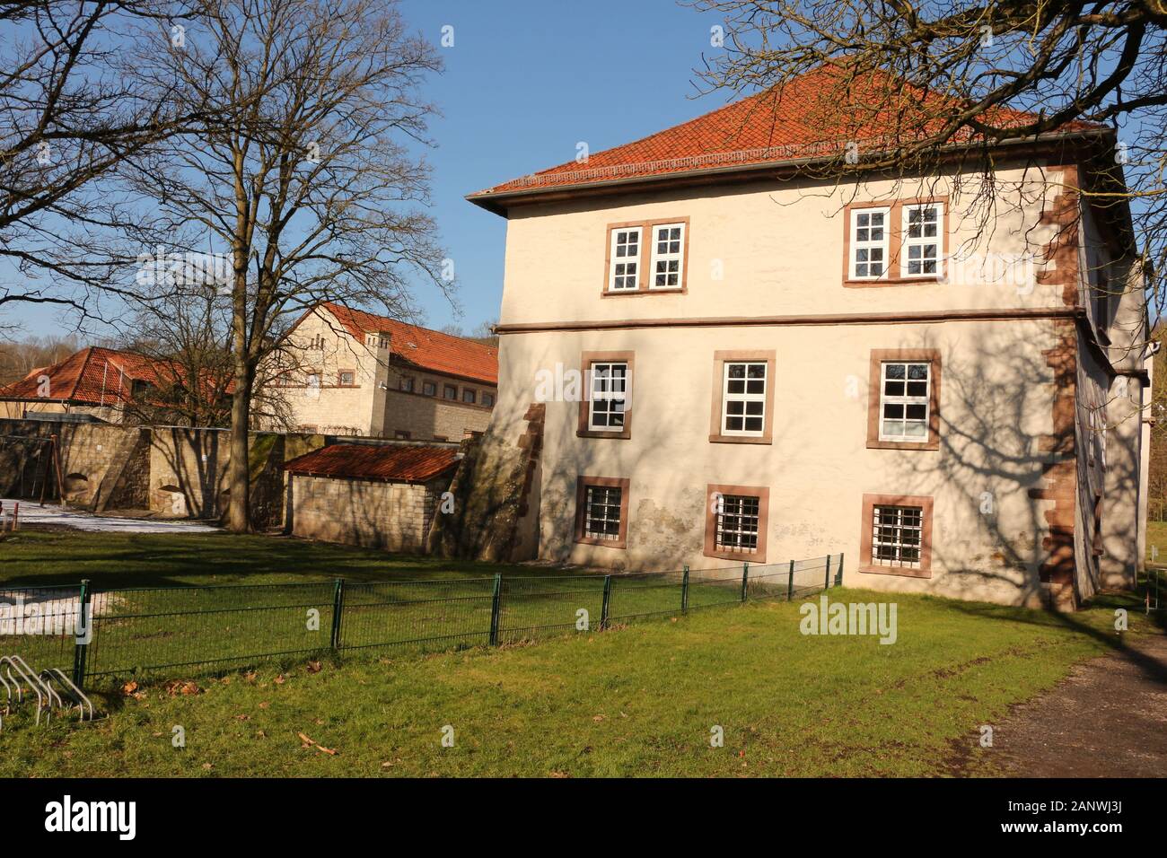 Historische Gebäude im Zentrum von Bad Gandersheim in Norddeutschland ...