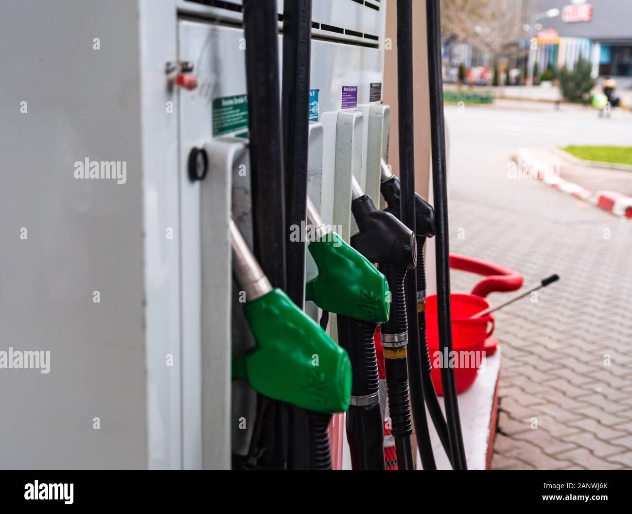 Gas station of the oil company Lukoil in Bucharest, Romania, 2020 Stock ...