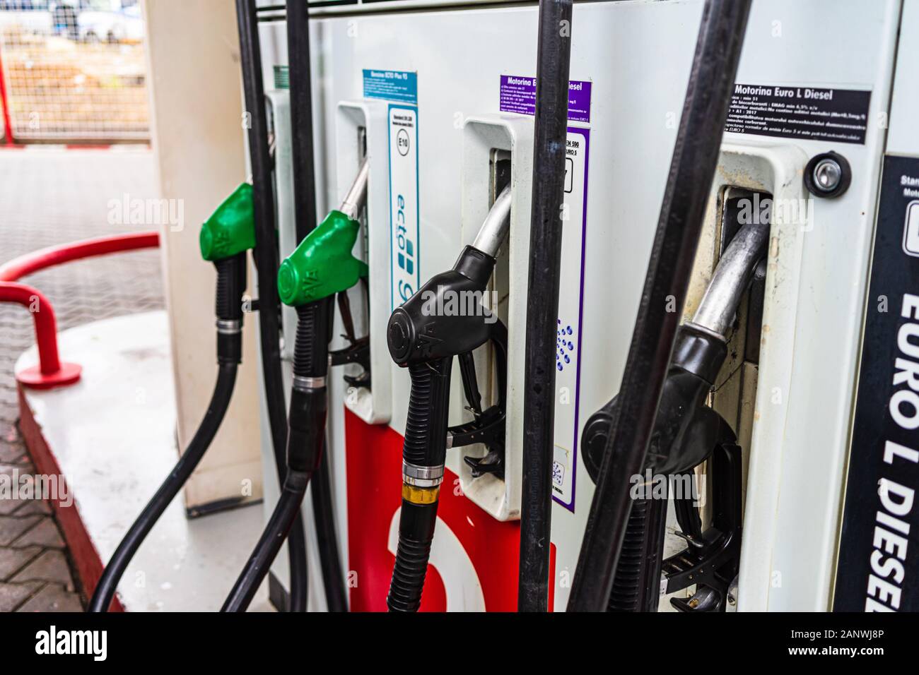 Gas station of the oil company Lukoil in Bucharest, Romania, 2020 Stock ...