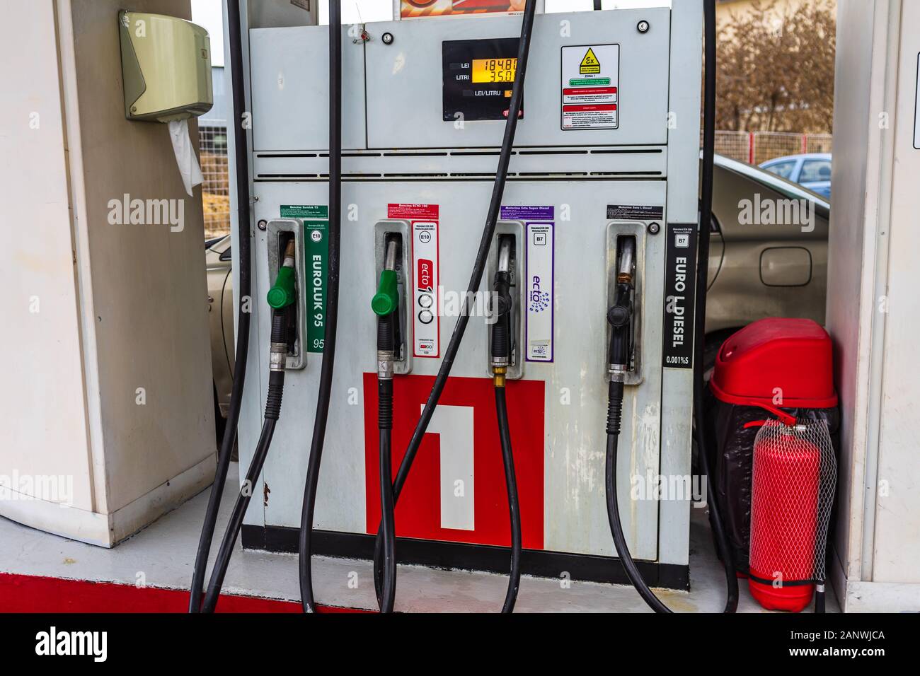 Gas station of the oil company Lukoil in Bucharest, Romania, 2020 Stock ...