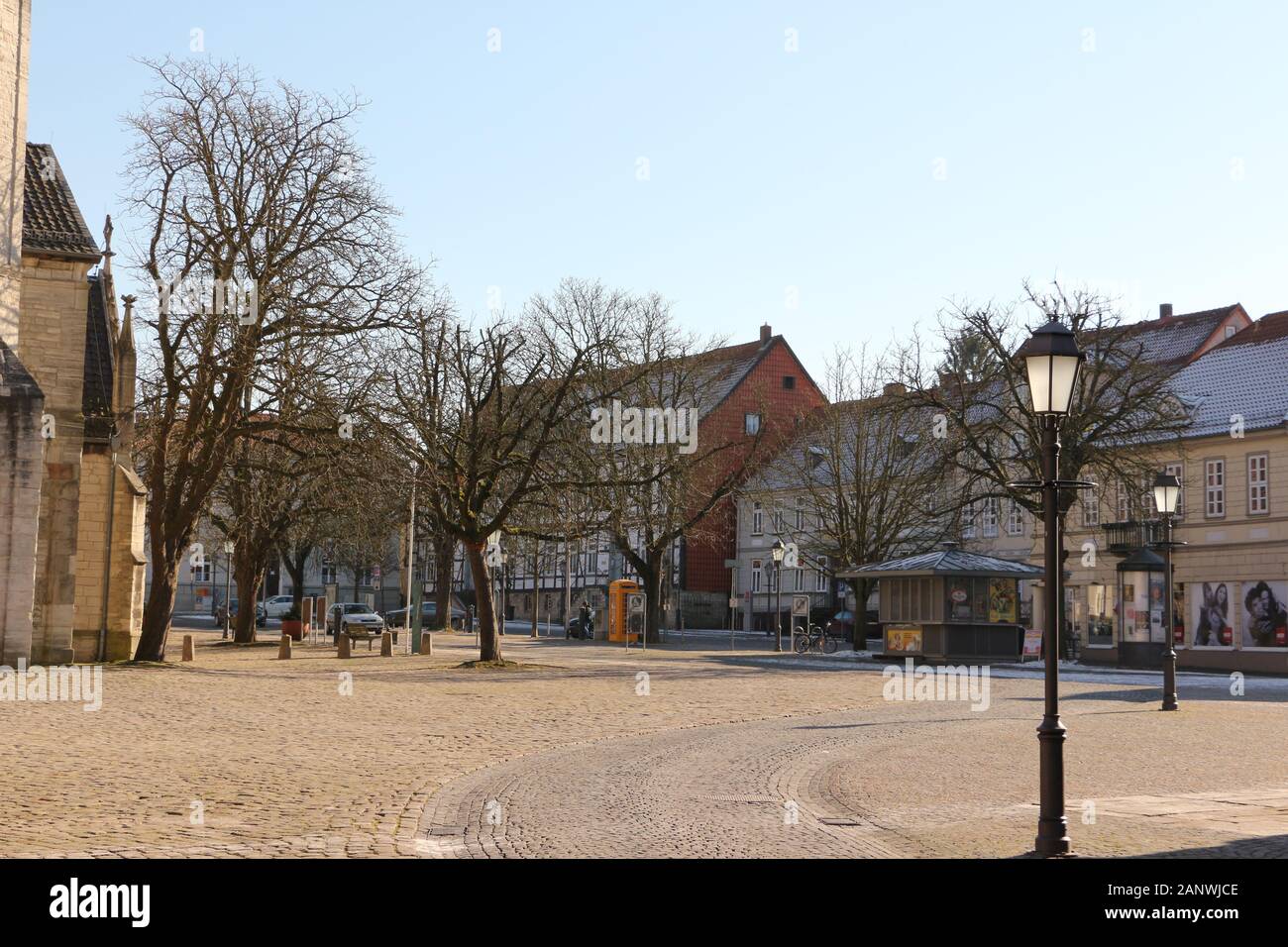 Historische Gebäude im Zentrum von Bad Gandersheim in Norddeutschland ...