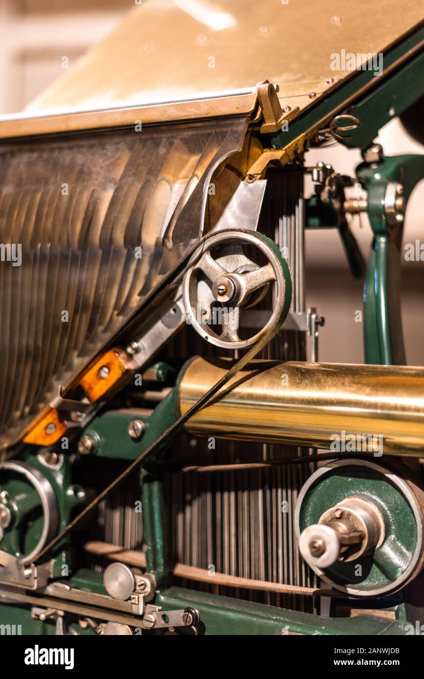 Detail of a historic machine. manchester science and industry museum ...