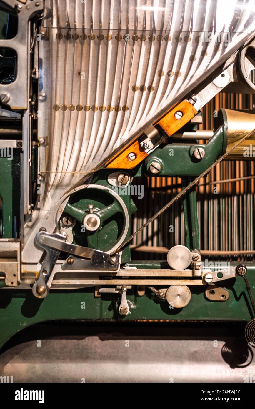 Detail of a historic machine. manchester science and industry museum ...