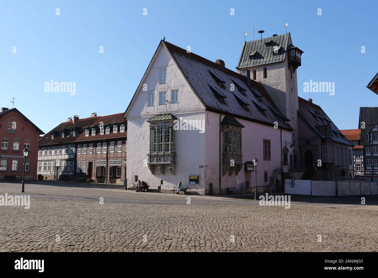 Historische Gebäude im Zentrum von Bad Gandersheim in Norddeutschland ...