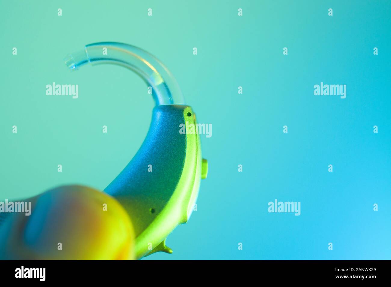 Modern digital hearing aid for deafness and deaf people Stock Photo - Alamy