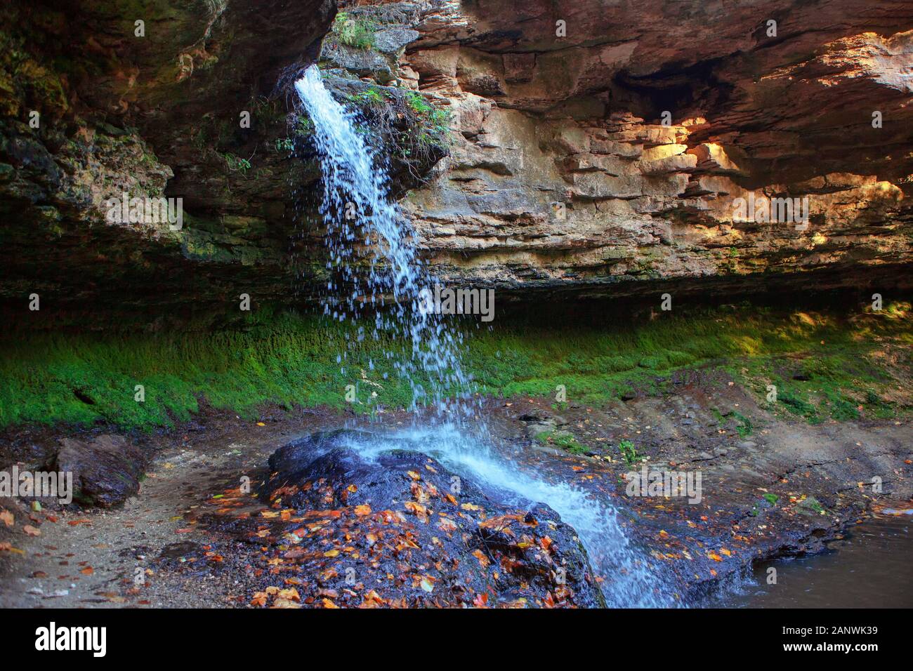 natural water cascade among rocks Stock Photo - Alamy