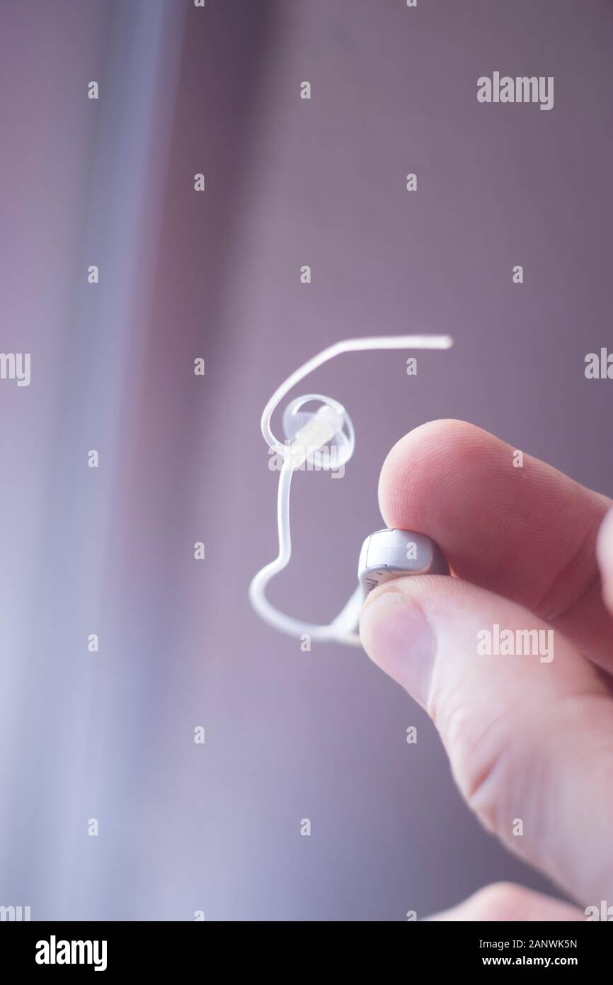 Digital modern technology for deaf people micro hearing aid Stock Photo ...