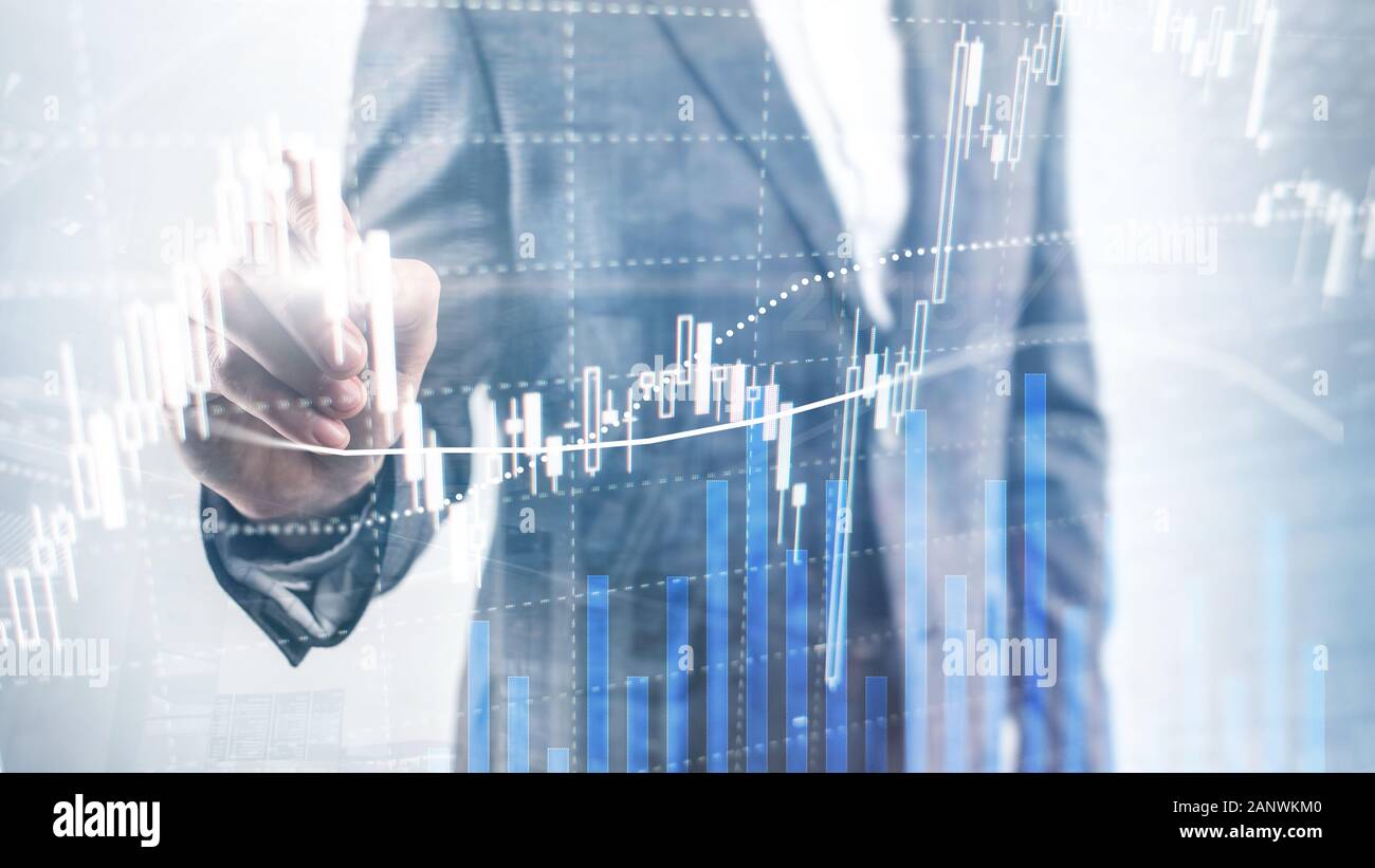 Forex trading, Financial market, Investment concept on business center ...