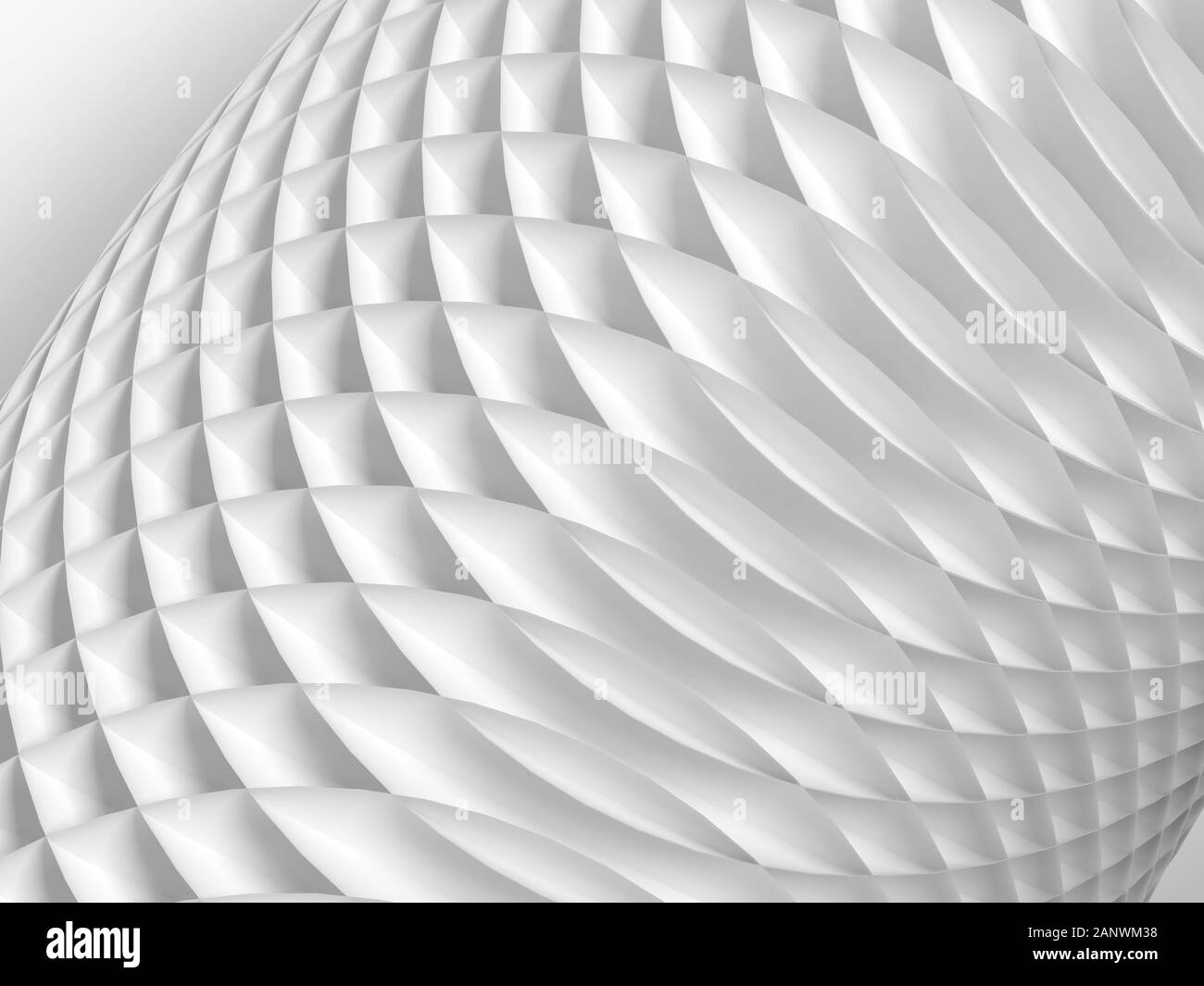 Abstract parametric background with bent structure made of white ...