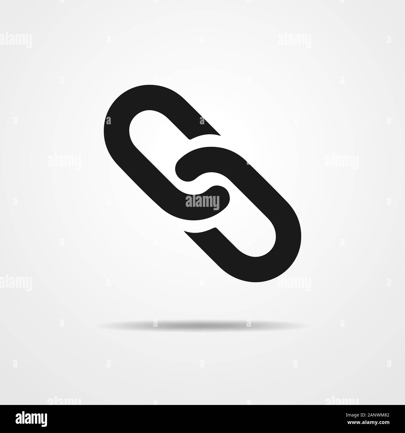 Black link sign. Chain icon in flat design isolated. Vector ...