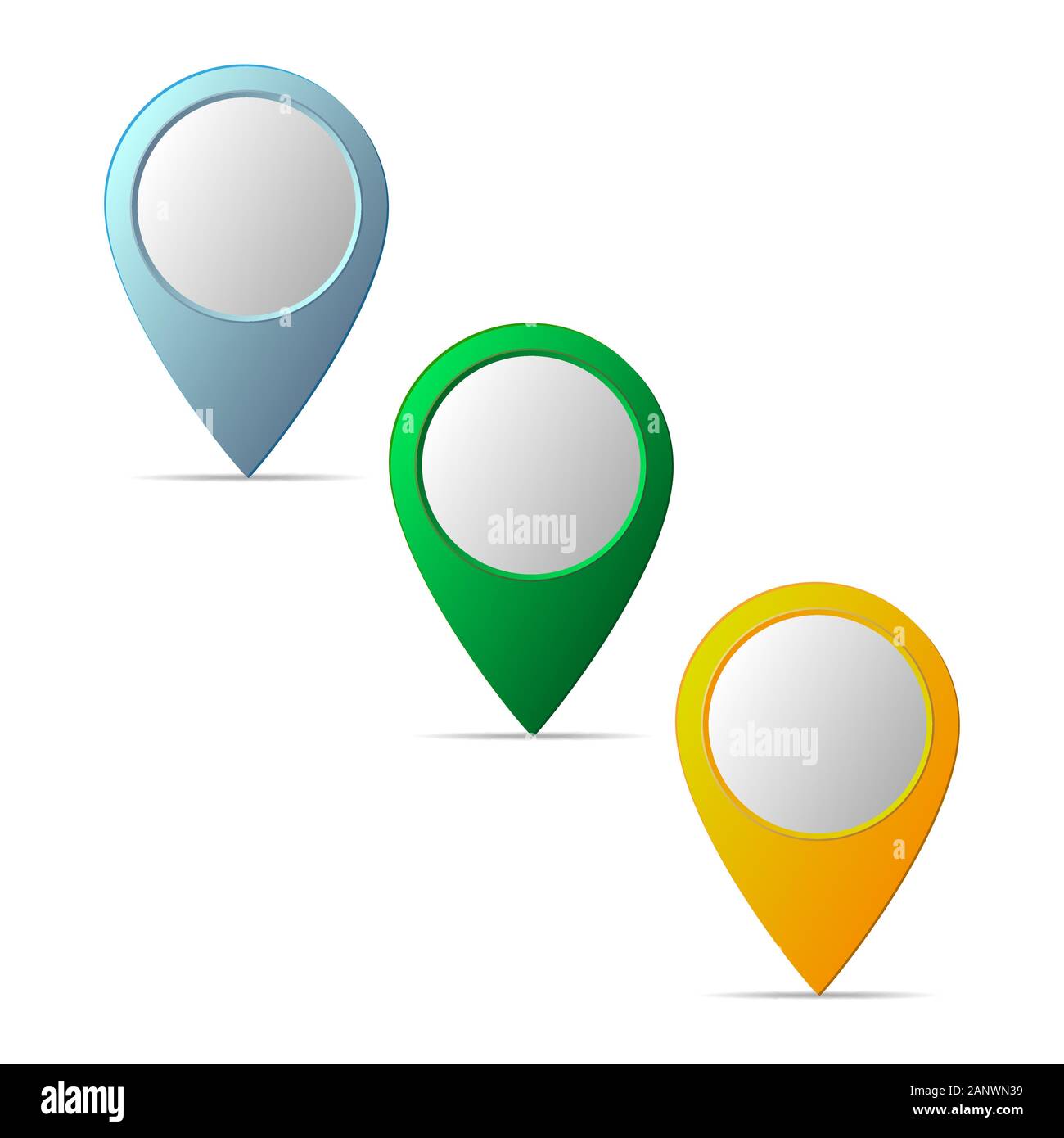 Pin on the map icon. Set of navigation map markers isolated. Collection ...