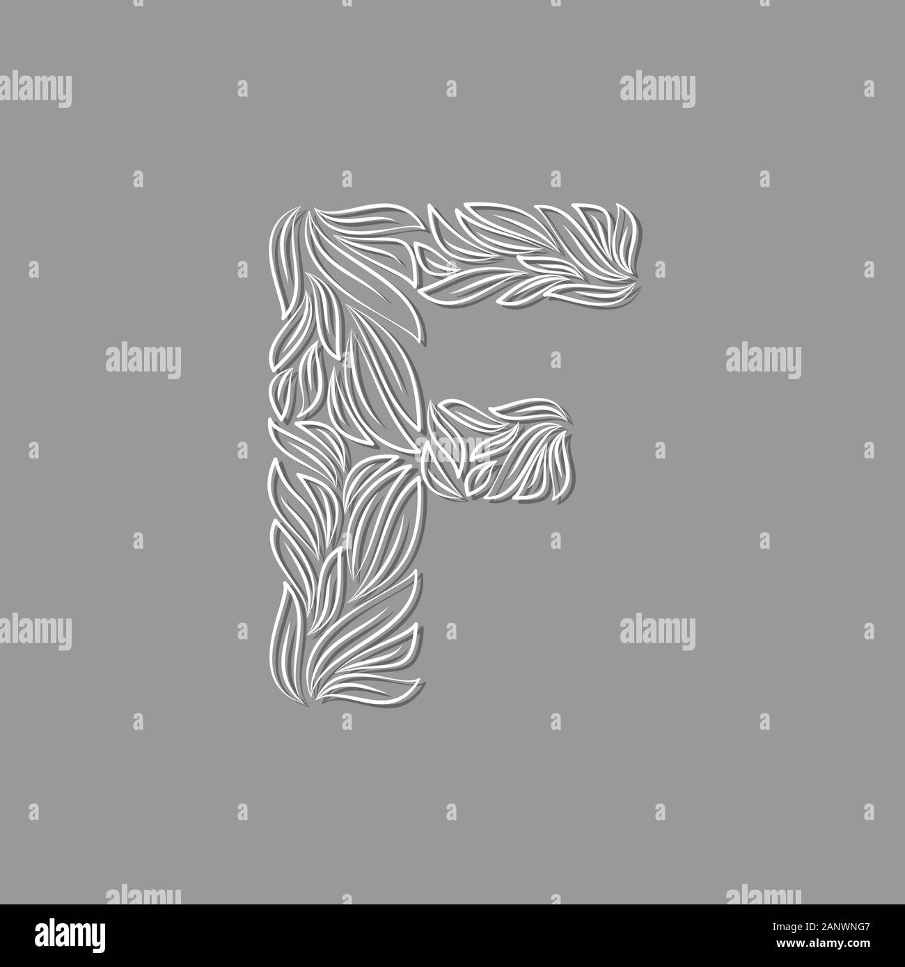 Ornamental paper letter F on gray Stock Vector Image & Art - Alamy