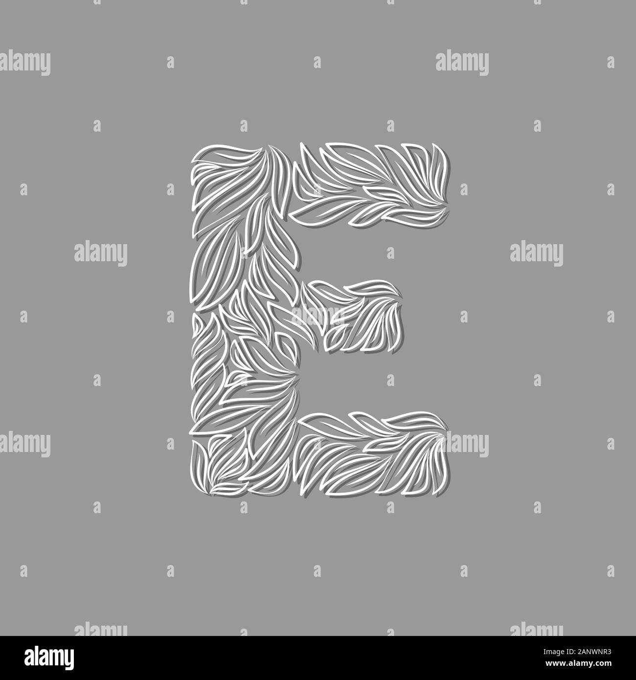 Ornamental paper letter E on gray Stock Vector Image & Art - Alamy