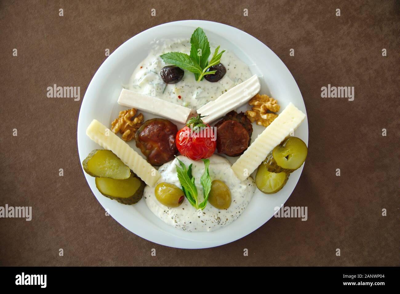 mixed turkish appetizer platter Stock Photo - Alamy