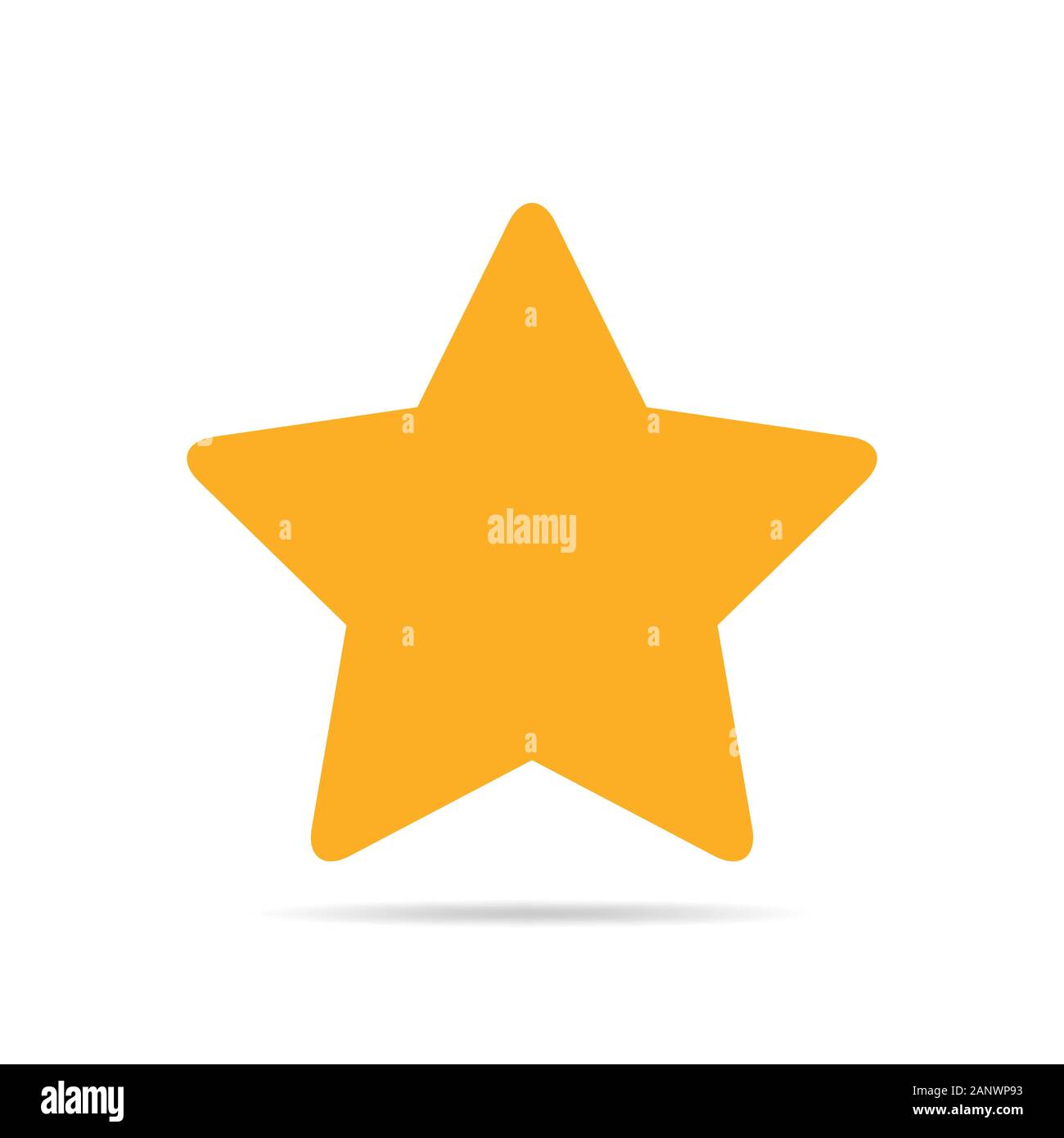 Yellow star icon in flat design. Star on white background. Vector illustration Stock Vector ...