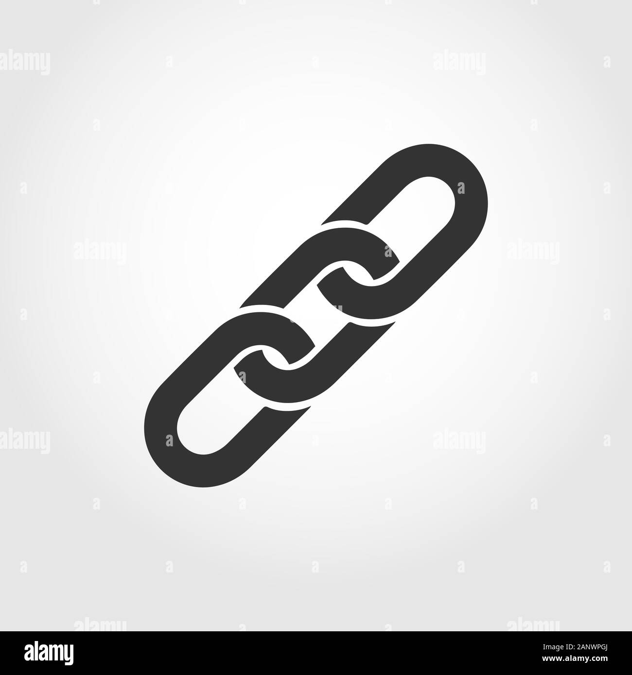 Black link sign. Chain icon in flat design isolated. Vector ...