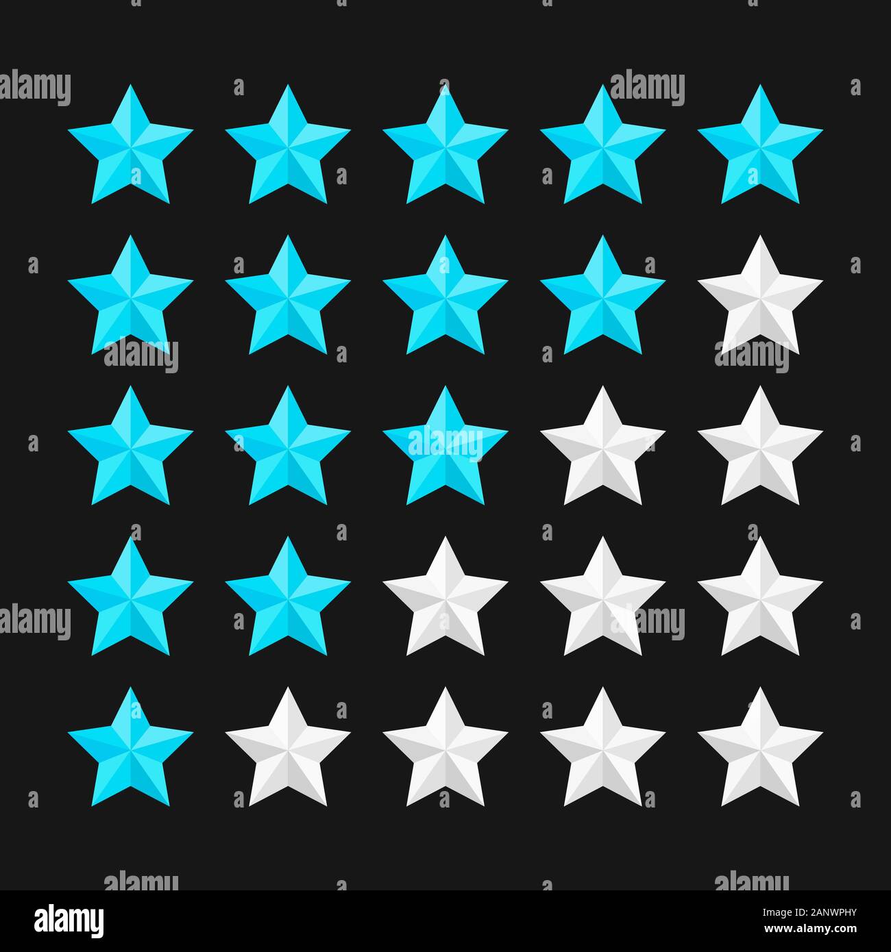 Star rating template with colored stars. Concepts of quality product or ...