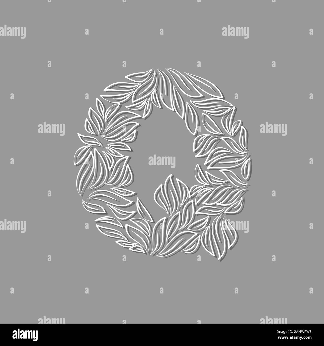 Letter q leaves Stock Vector Images - Alamy