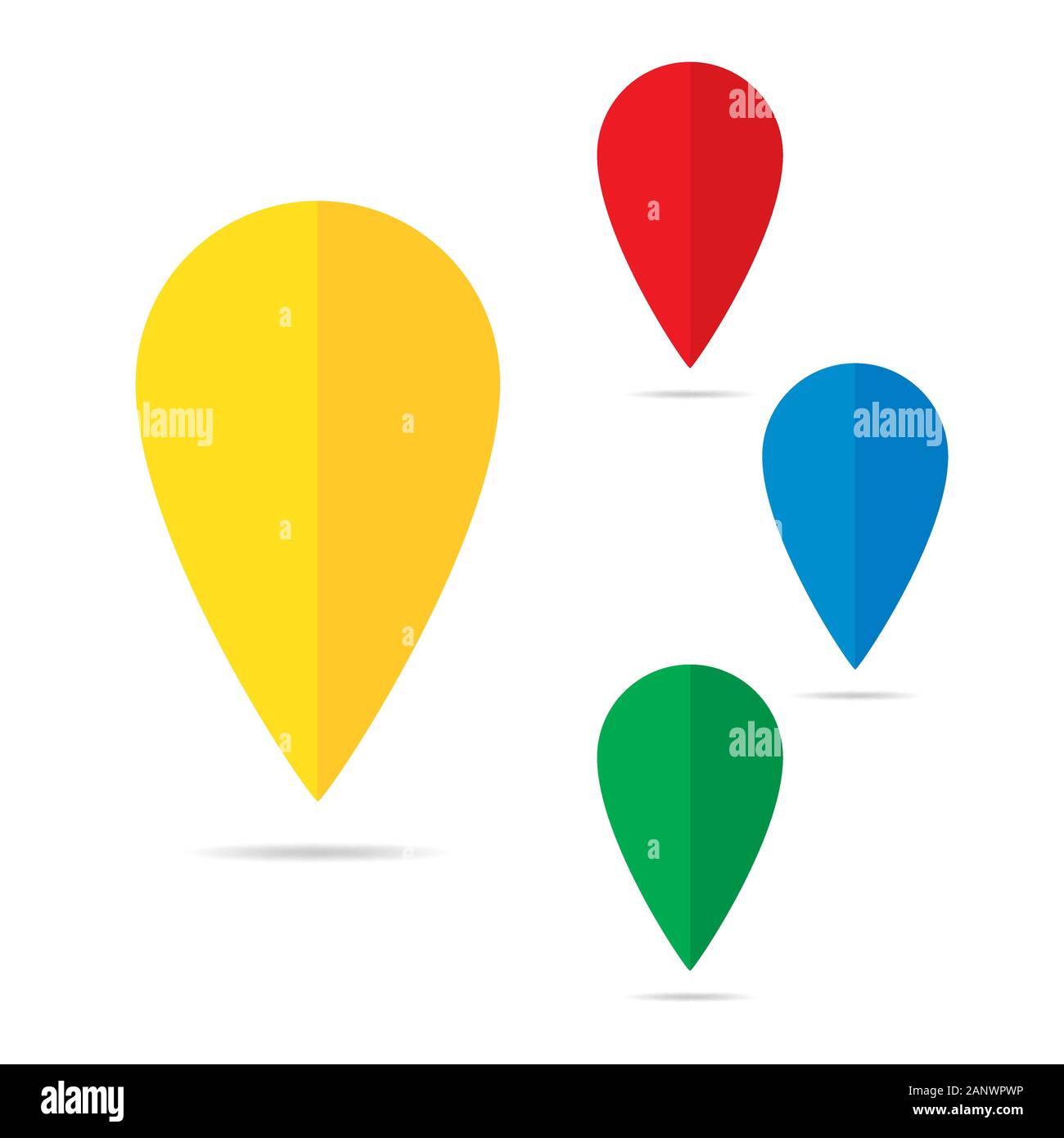 Pin On The Map Icon Set Of Navigation Map Markers Isolated Collection Of Modern Map Markers