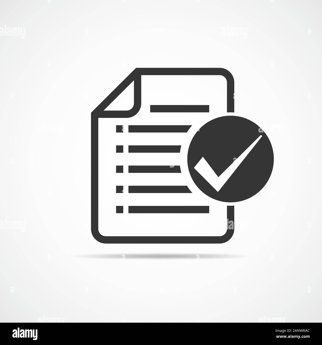 Checklist icon. Concept of quality control. Black checklist icon in ...