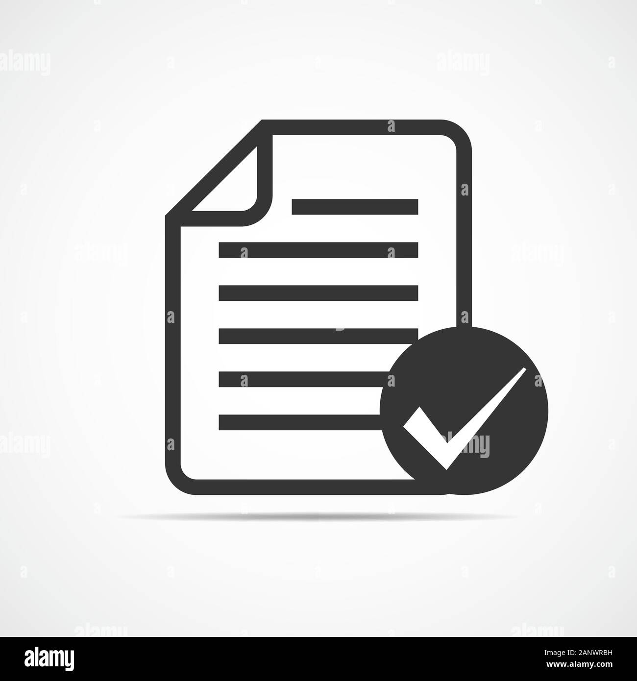Checklist icon. Concept of quality control. Black checklist icon in ...