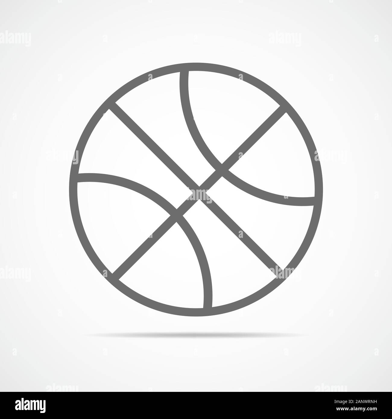 Basketball ball icon in flat style. Vector illustration. Gray ...