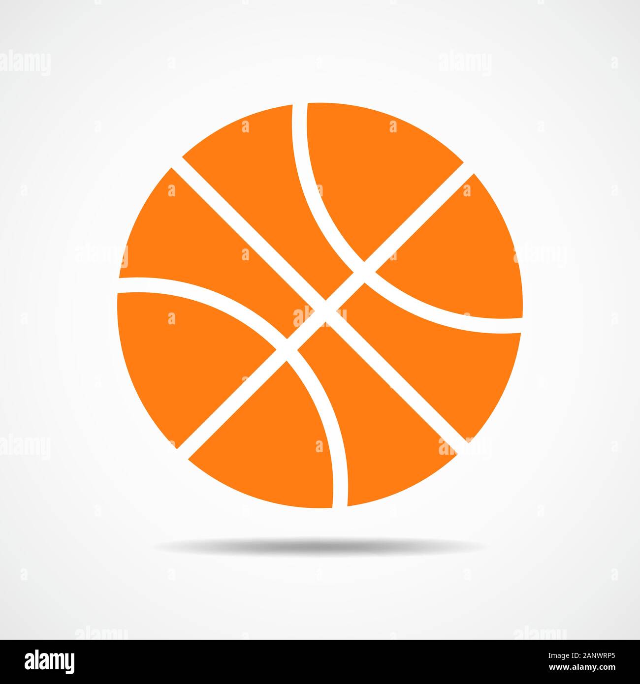 Basketball ball icon in flat style. Vector illustration. Orange ...