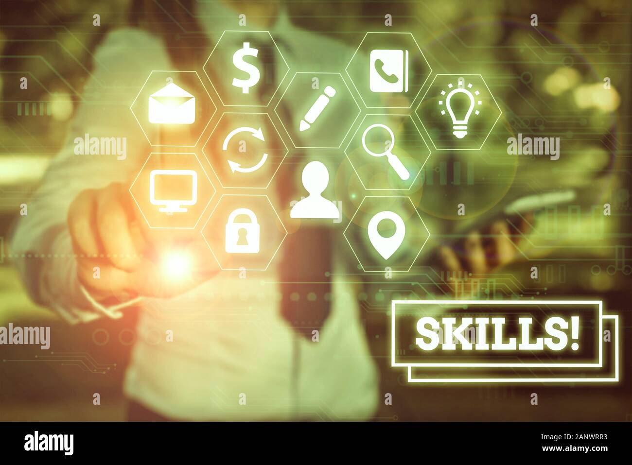 Writing note showing Skills. Business concept for ability do something ...