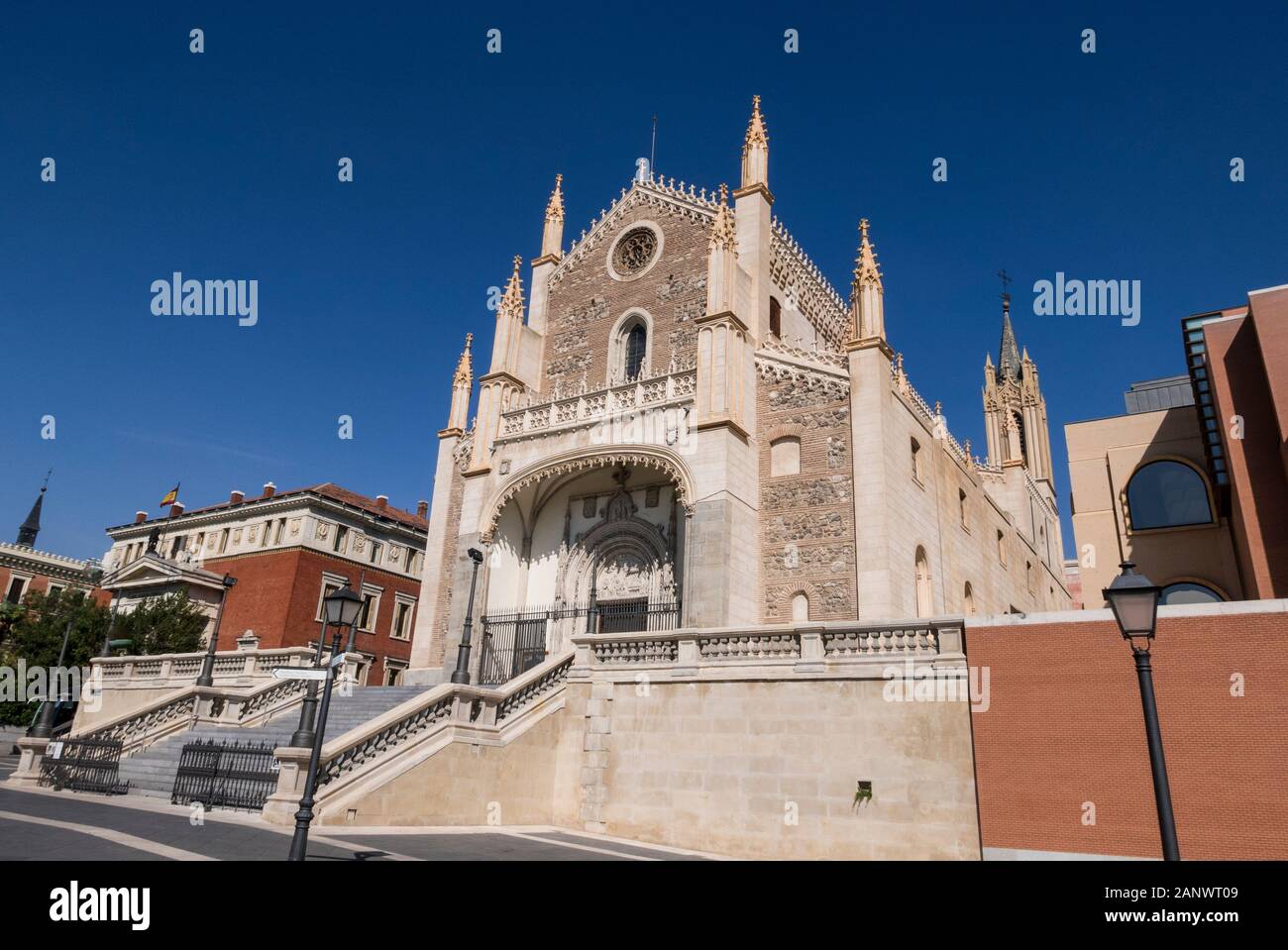 San Jeronimo El Real Church near Prado Museum in Madrid, Spain Stock ...