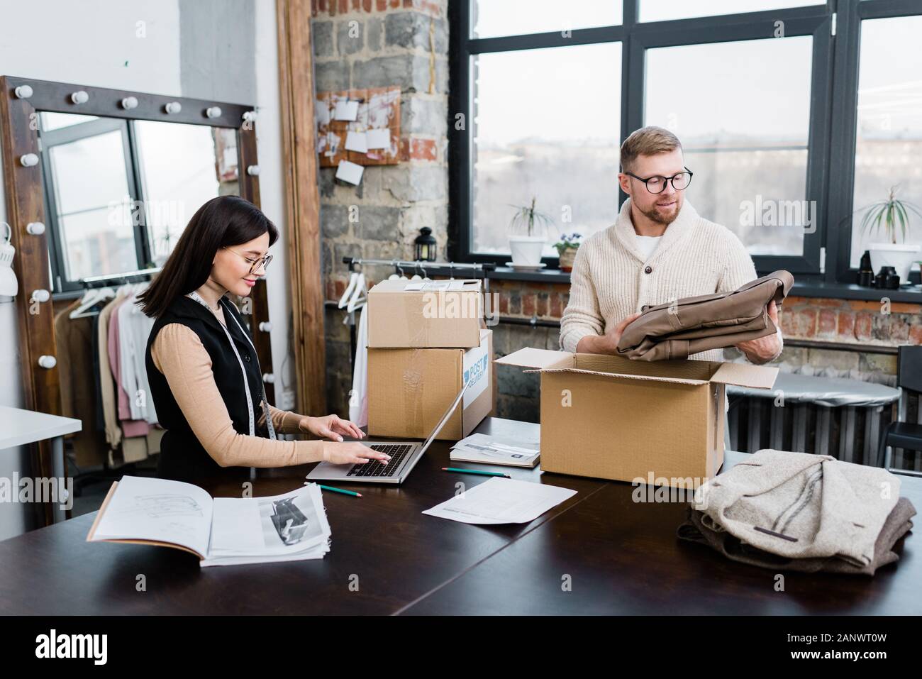 Working on clothes production Stock Photo - Alamy