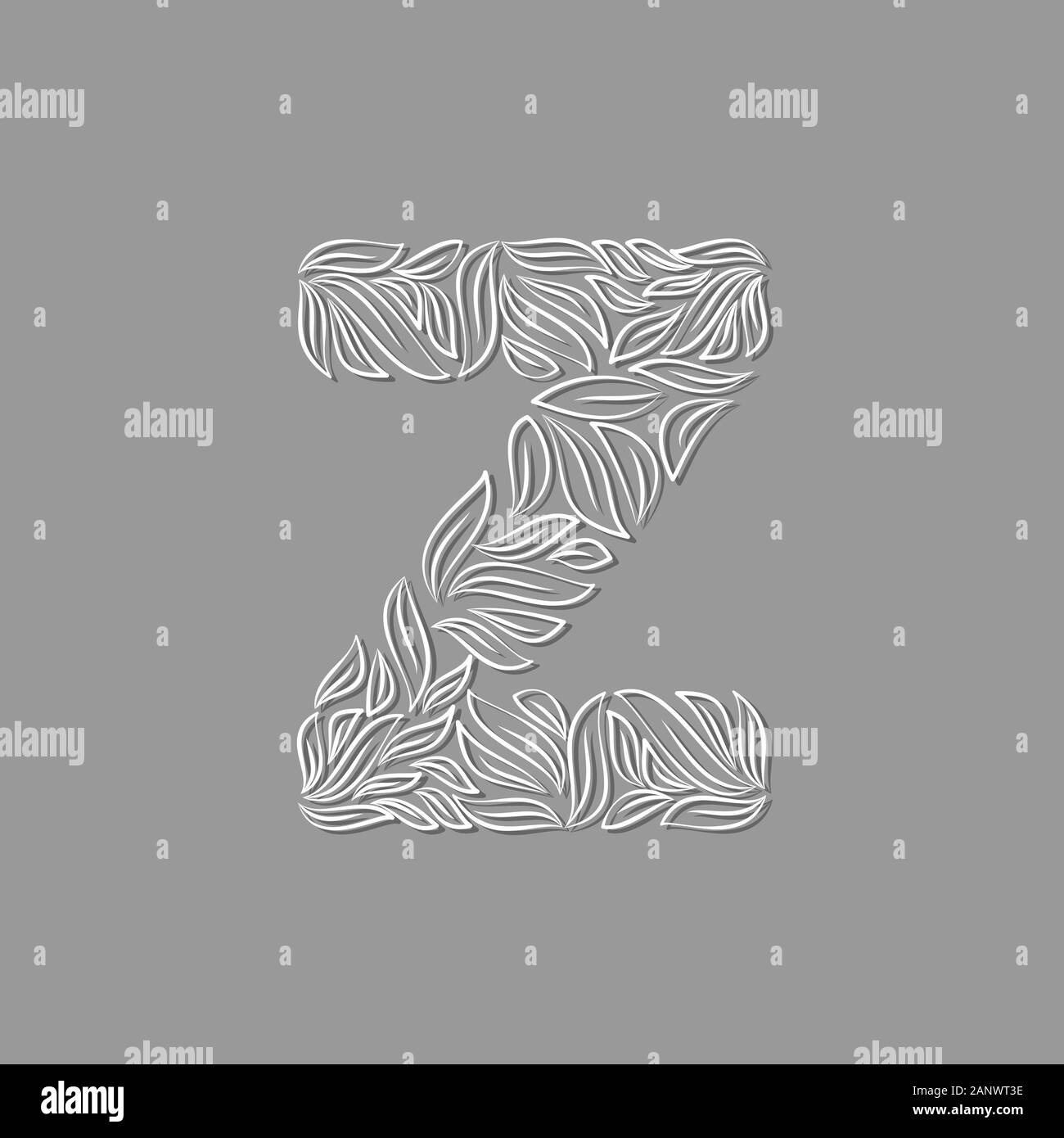 Letter z floral hi-res stock photography and images - Alamy