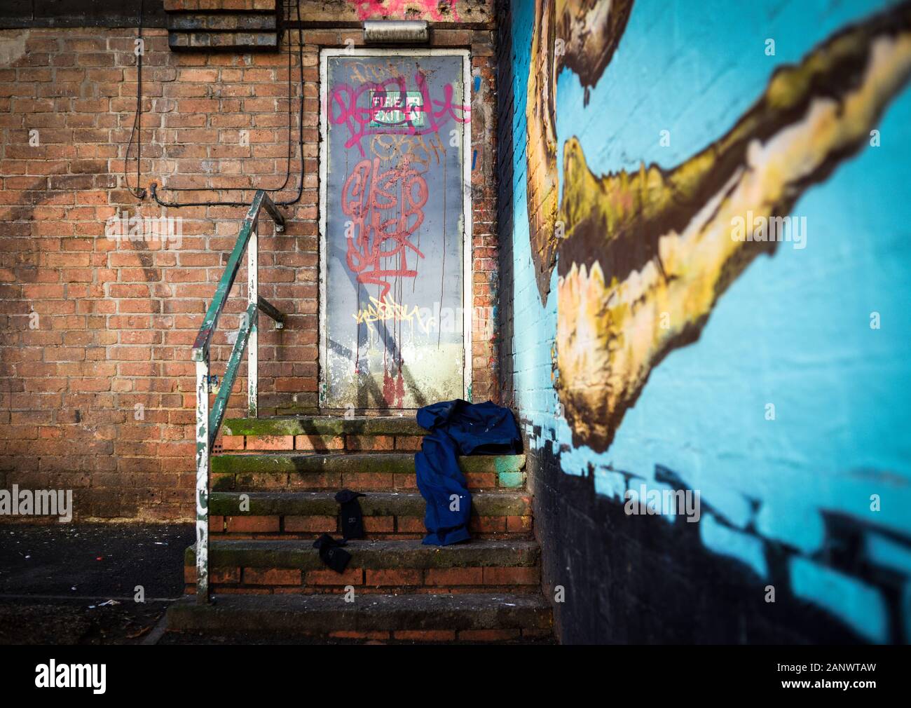 Graffiti Homeless Sleeping Rough High Resolution Stock Photography and ...