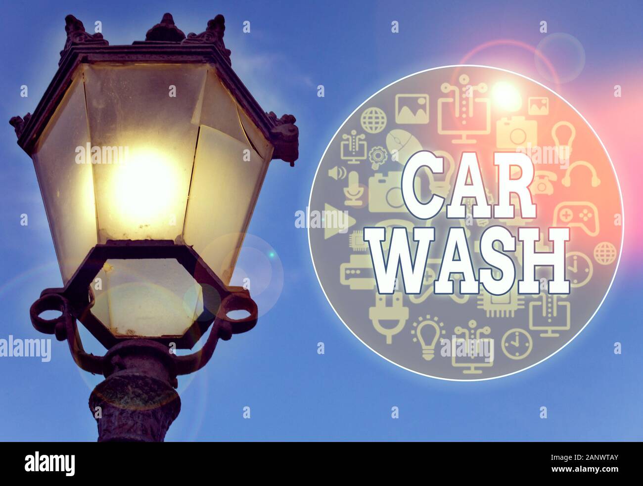 Text sign showing Car Wash. Business photo showcasing a building ...