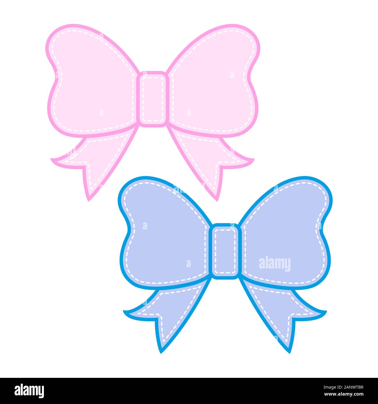The bow icon. Collection of colored flat bow ribbons for your business ...